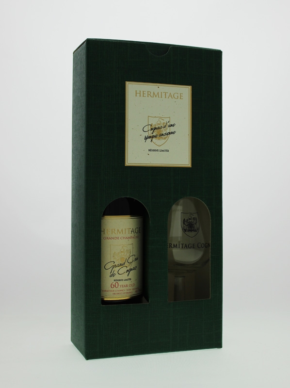 Cognac Glass Gift Set - Hermitage 60 Year Old Cognac